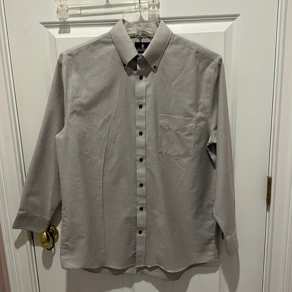 Stafford | Shirts | Stafford Mens Dress Shirt Regular Fit 63233 Light Grey | Poshmark